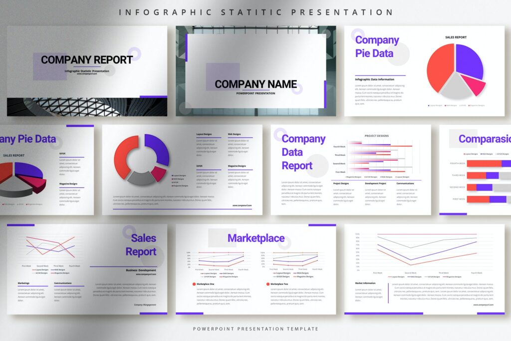 Modern Infographic Statistic Powerpoint Template – MasterBundles