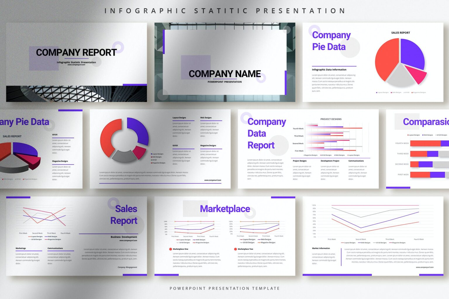 Modern Infographic Statistic Powerpoint Template – MasterBundles