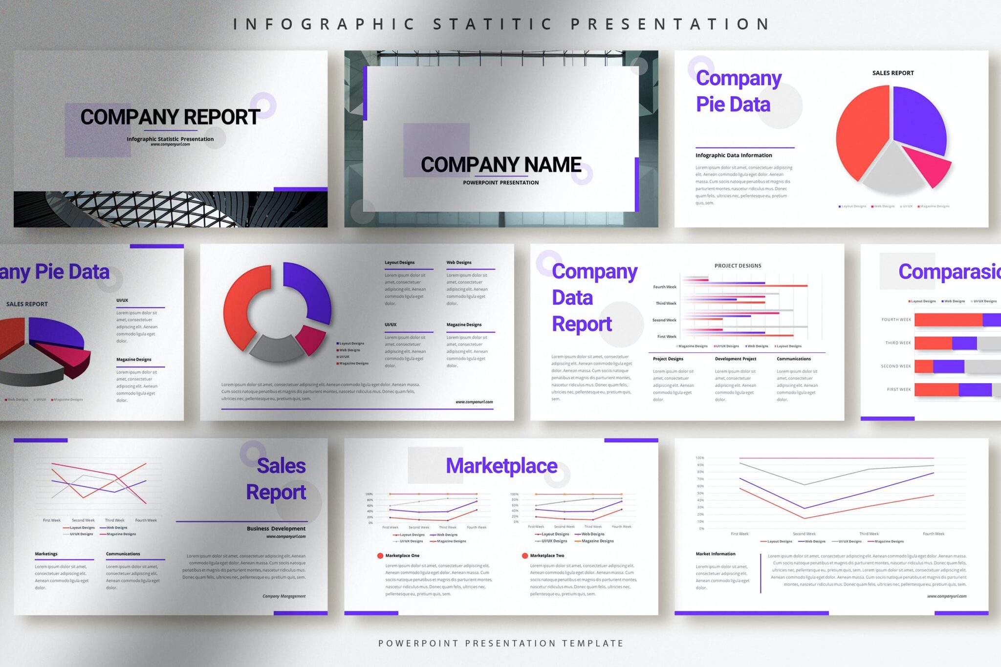 Modern Infographic Statistic Powerpoint Template – MasterBundles