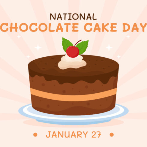 11 National Chocolate Cake Day Illustration | MasterBundles