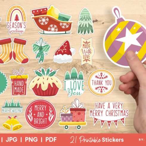 Christmas Stickers For Gift And Packaging | MasterBundles