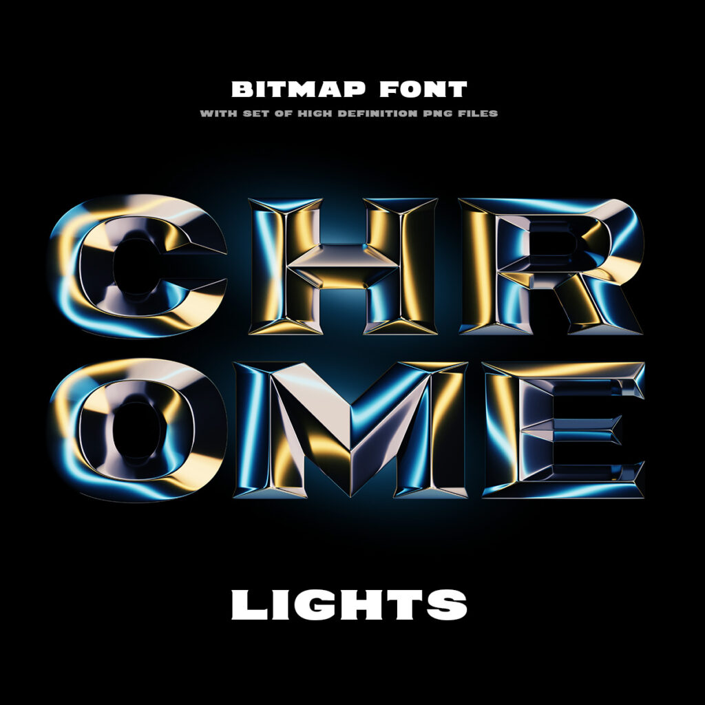 Chrome Lights Bitmap Color Font Design - MasterBundles