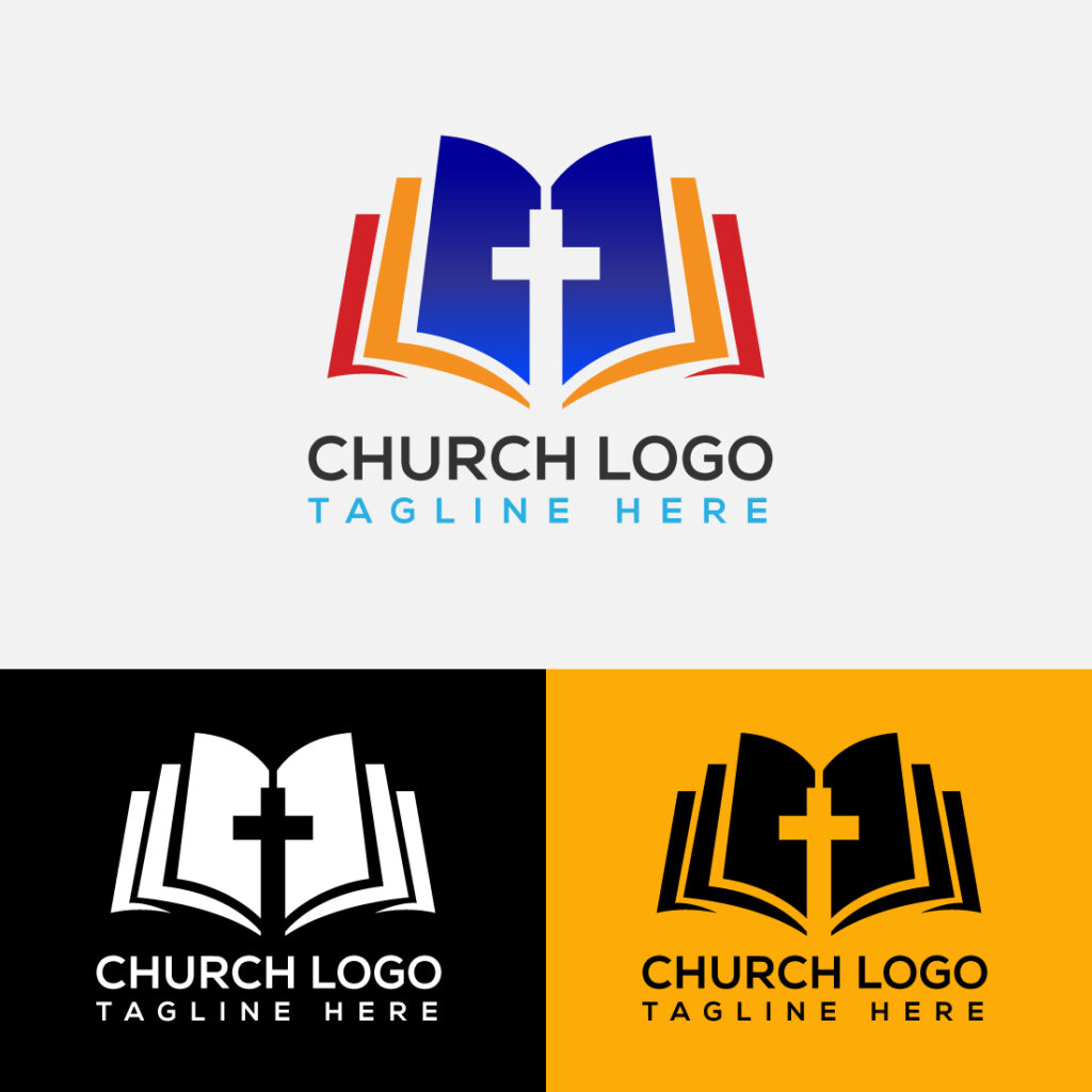 Church Logo Design Vector Illustration | MasterBundles