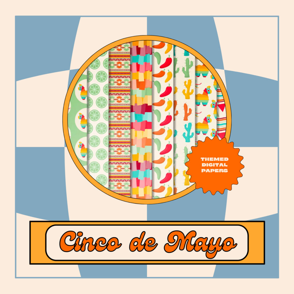 Fiesta Digital Paper Set | MasterBundles