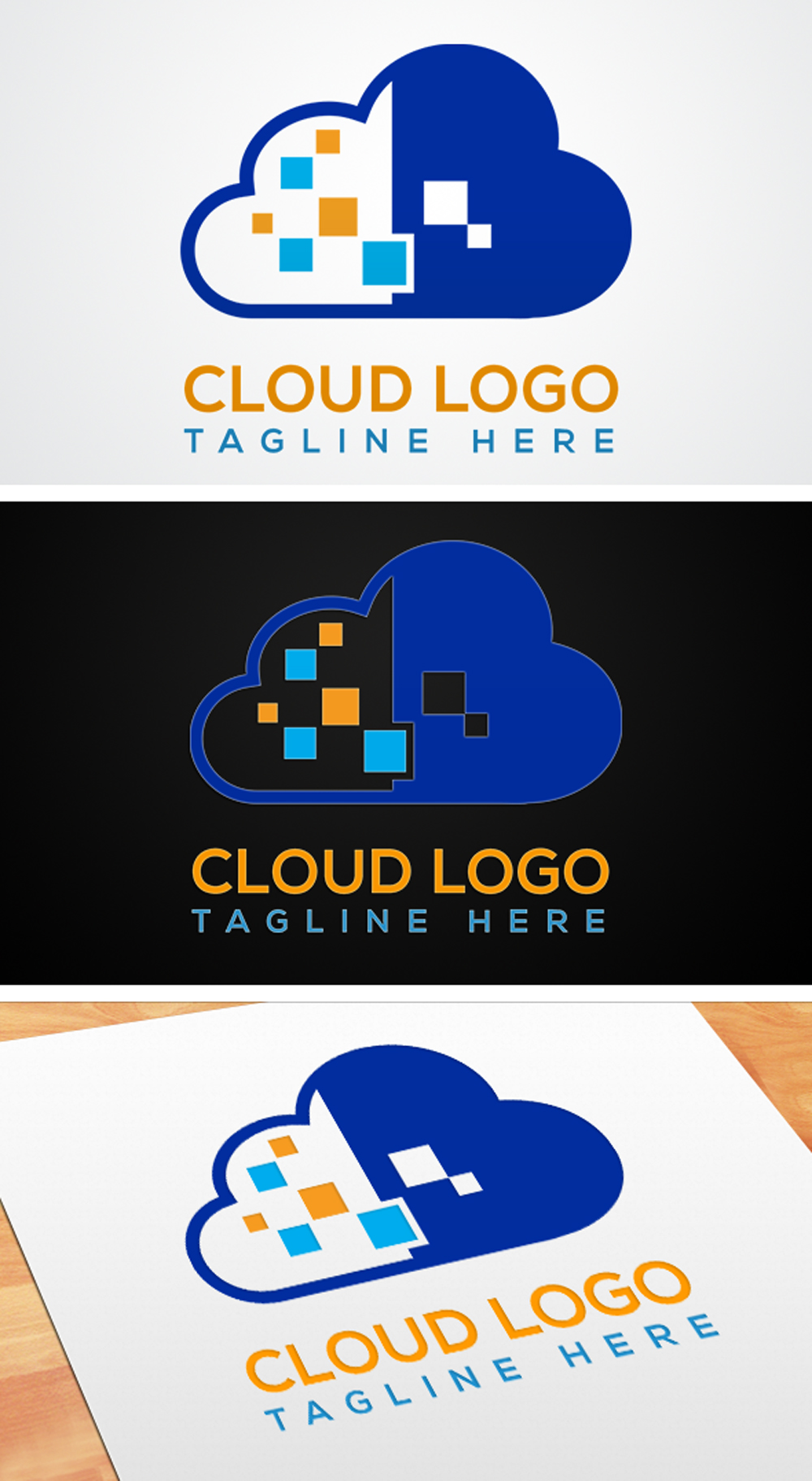 Colorful Provider Cloud Logo Design - MasterBundles