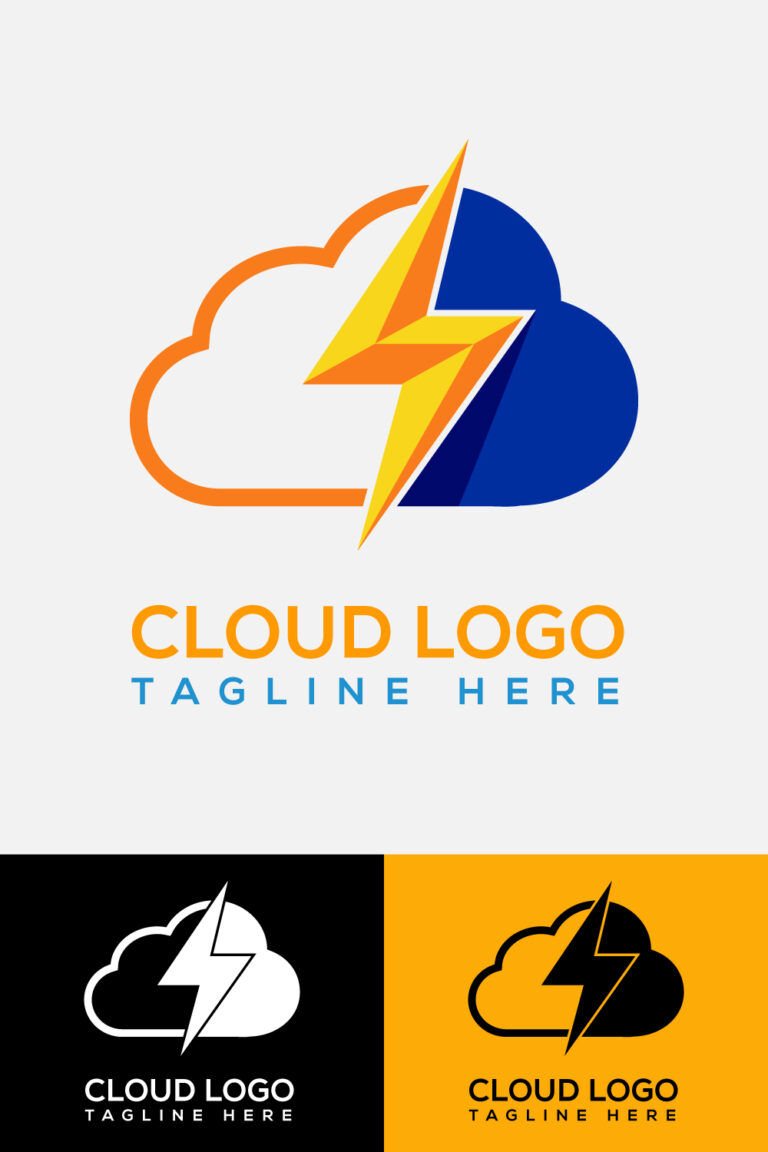 Modern Cloud Technology Vector Logo Design - MasterBundles