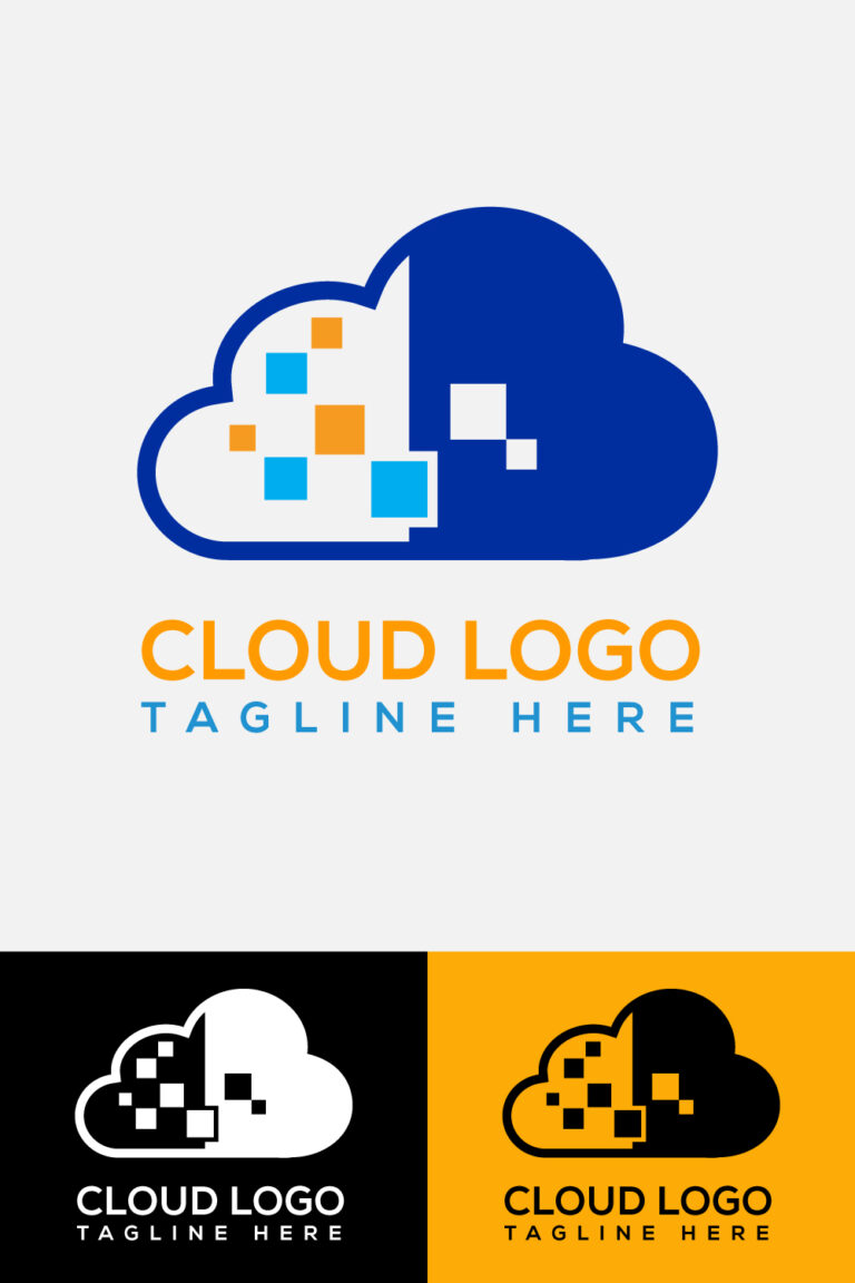 Colorful Provider Cloud Logo Design | MasterBundles