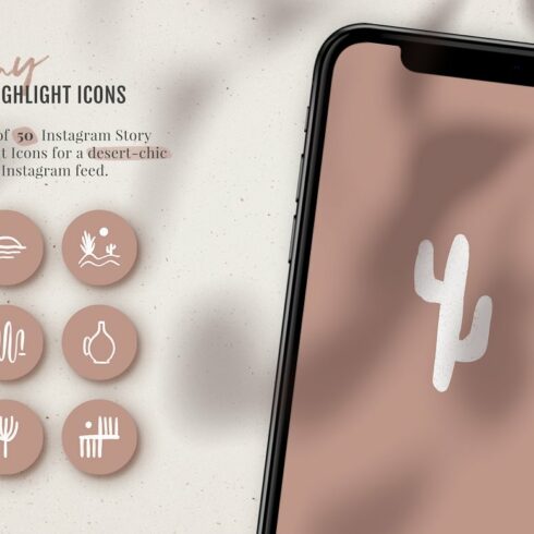 Instagram Highlight Icons – Desert | MasterBundles