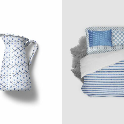 Indigo Blue Watercolor Dye Patterns | MasterBundles