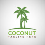 Coconut Tree Logo Design | MasterBundles