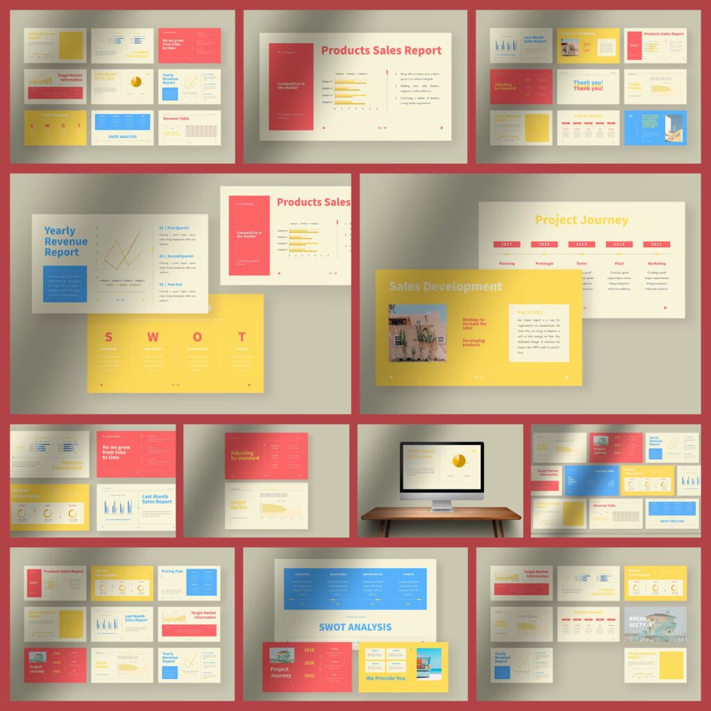 Colorful Infographic Statistics Presentation PPT – MasterBundles