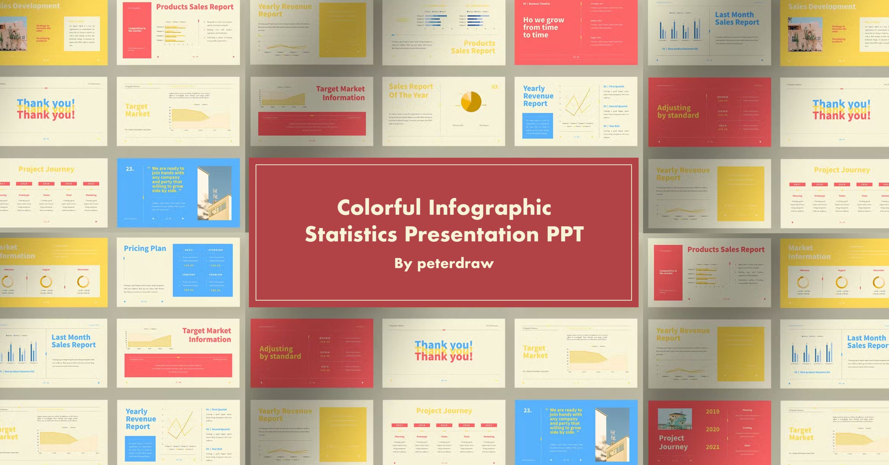 Colorful Infographic Statistics Presentation PPT – MasterBundles
