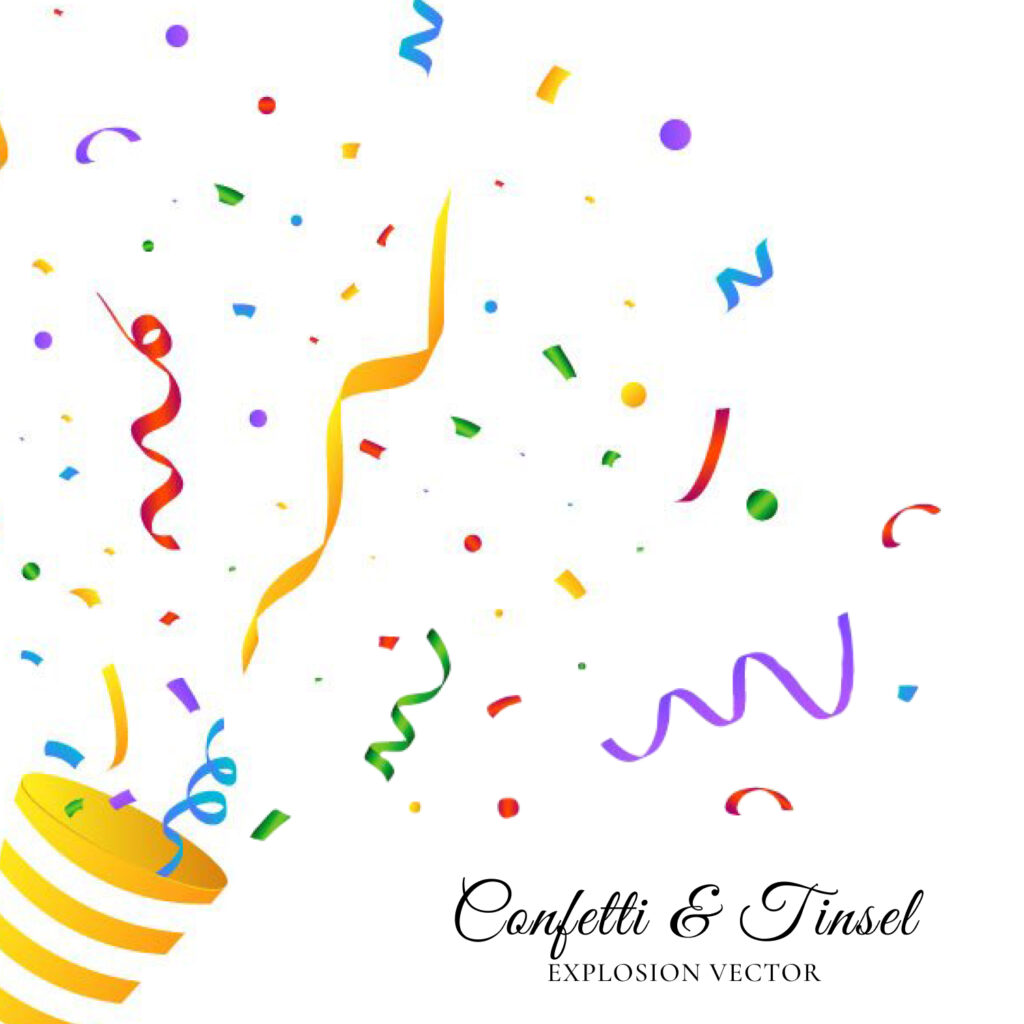 Confetti and Gold Foil Background | Master Bundles