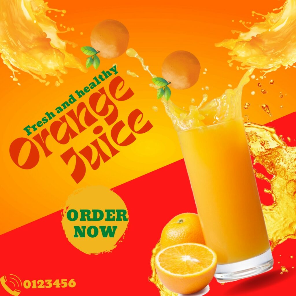 JUICE DRINK FLYER TEMPLATE DESIGN/ SOCIAL MEDIA POST DESIGN - MasterBundles