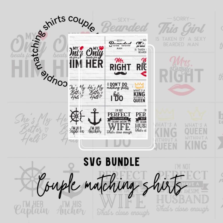 Couple Matching Shirts SVG Bundle – MasterBundles