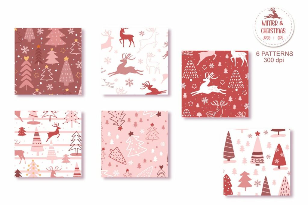 Winter & Christmas Pattern Pack – MasterBundles