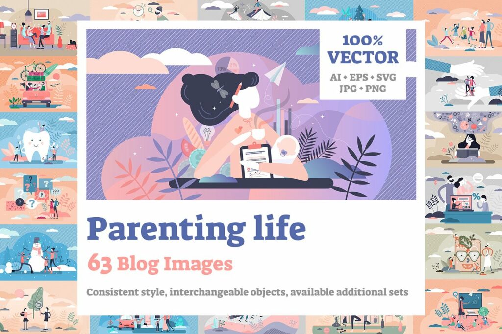 63 Parenting Life Blog Images Bundle – MasterBundles