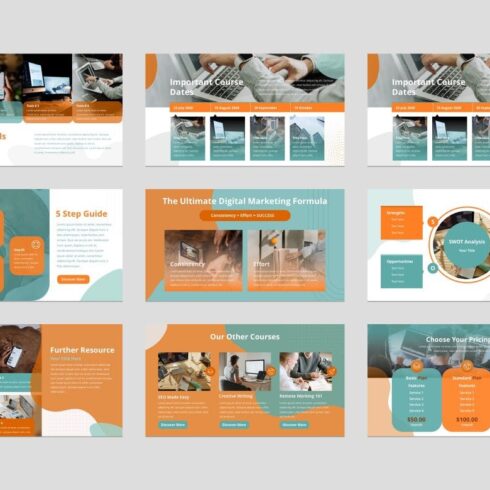 Webinar & Ecourse Presentation PowerPoint Template | Master Bundles
