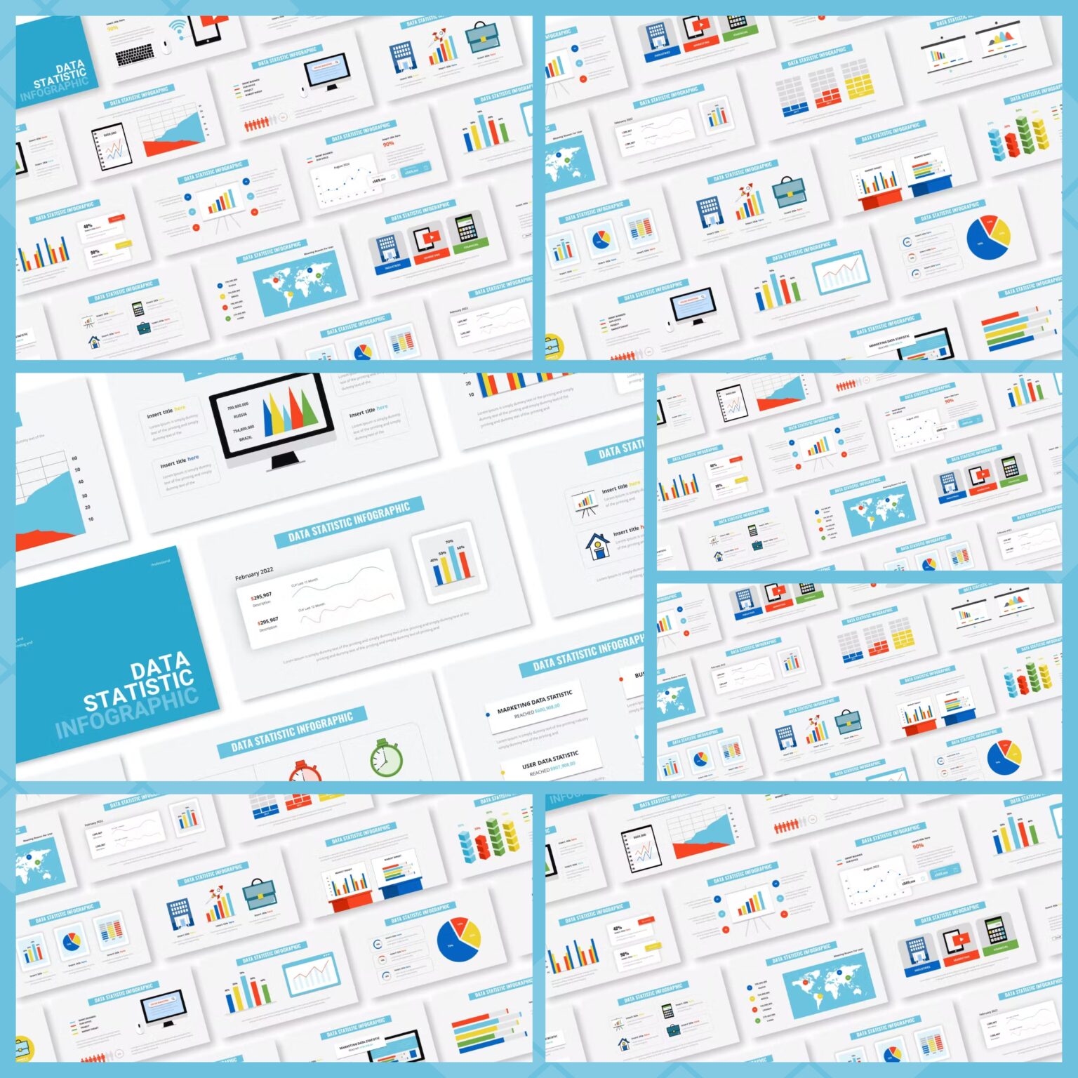 Data Statistic Infographic Google Slides Template – MasterBundles