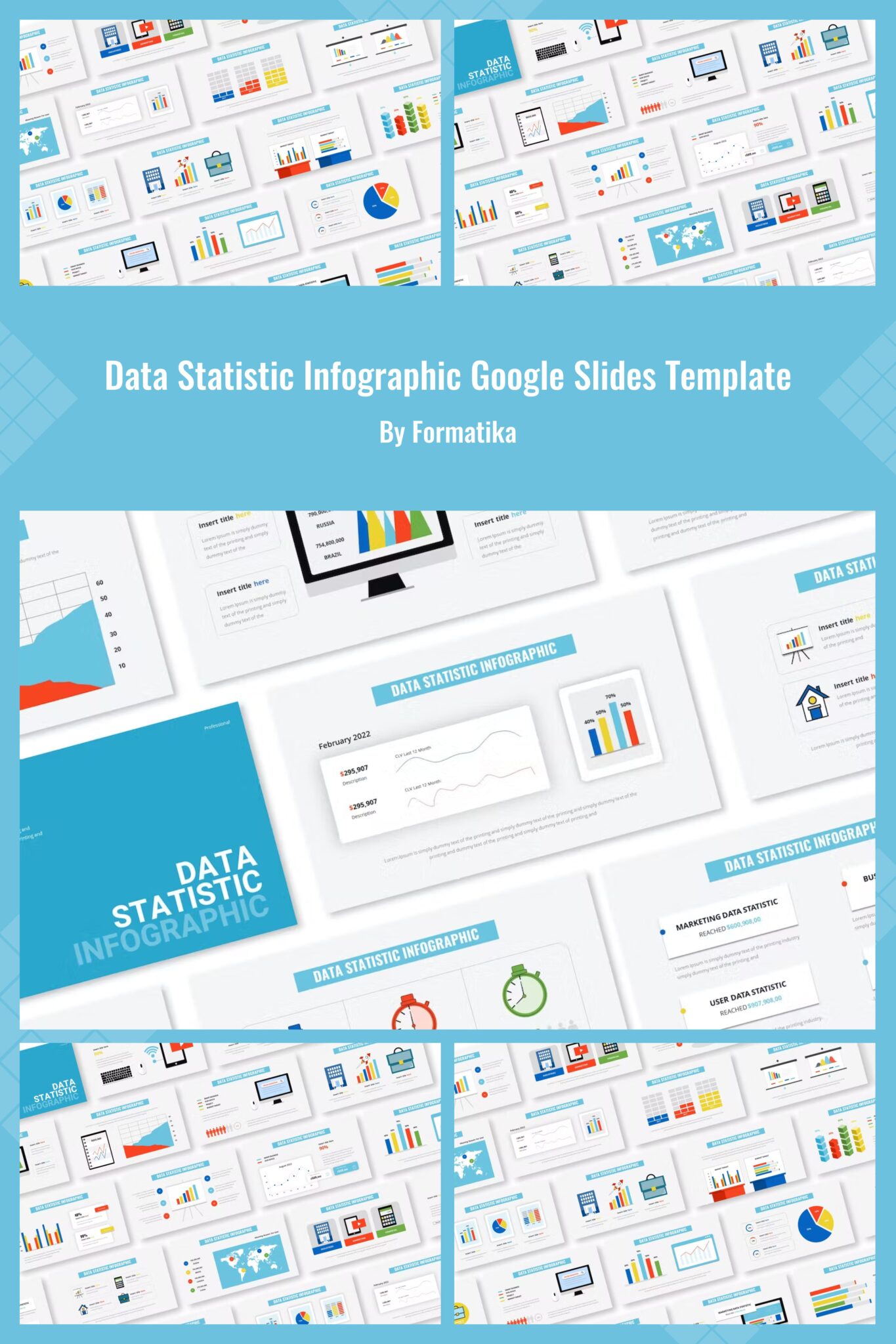 Data Statistic Infographic Google Slides Template – MasterBundles