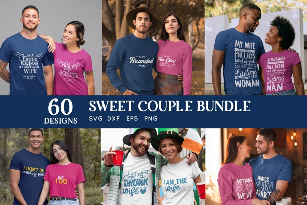 Couple Matching Shirts SVG Bundle – MasterBundles