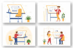 10 Drafting Working Illustration | MasterBundles