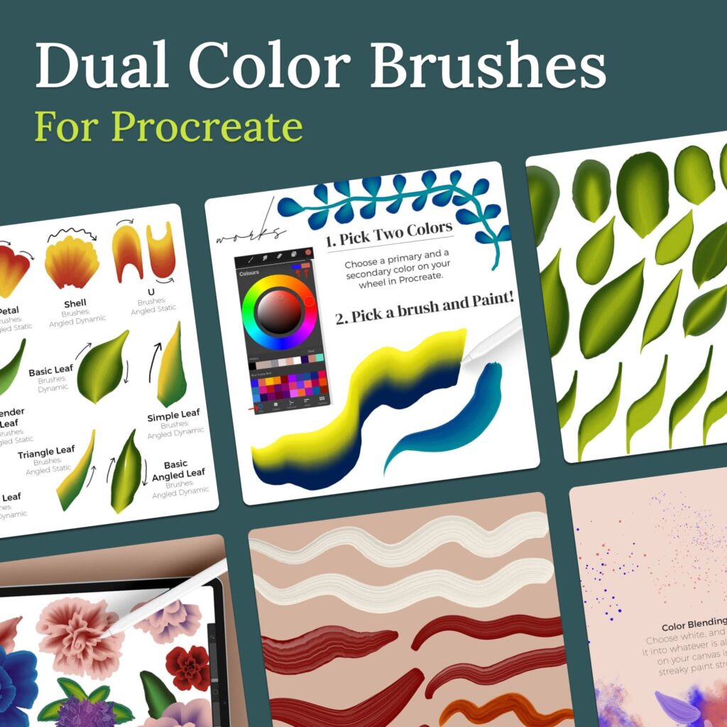 Dual Color Brushes for Procreate – MasterBundles