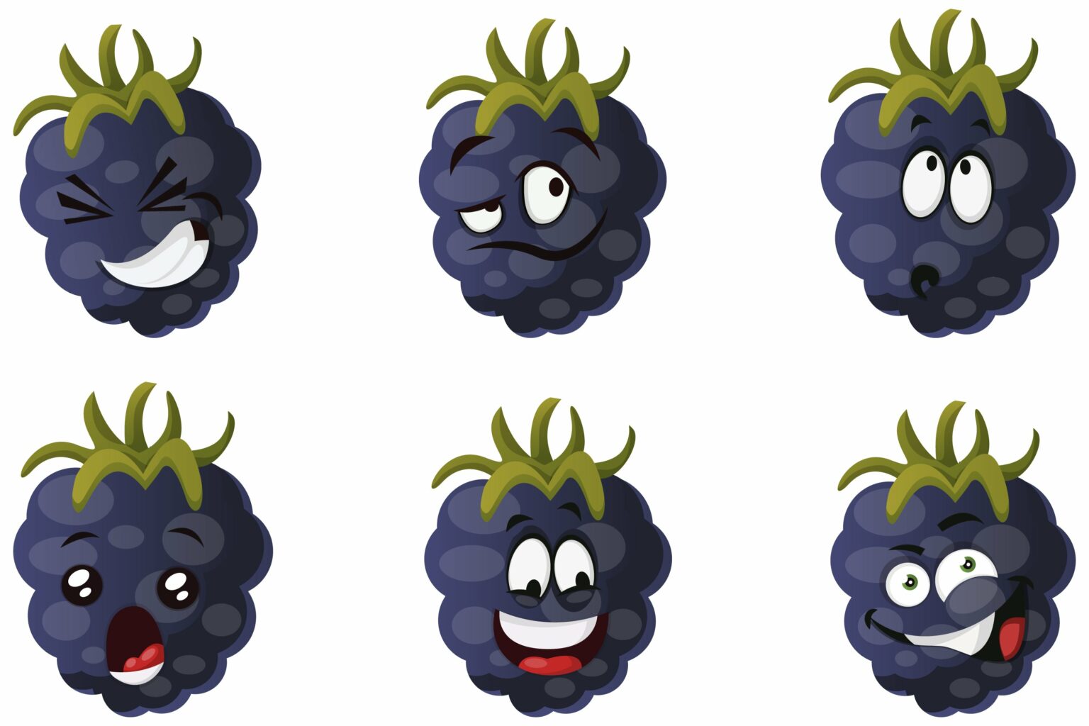 6 Mulberry Character Expression Illustrations – MasterBundles
