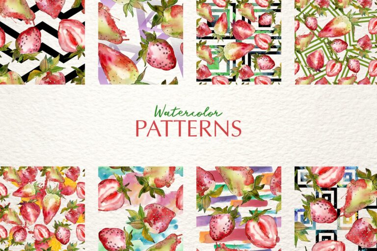 Strawberry Paradise Watercolor Png – MasterBundles