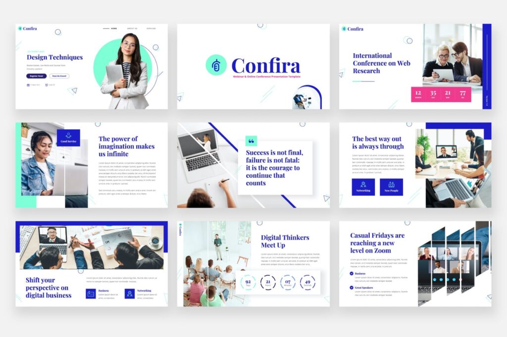 CONFIRA - Webinar Powerpoint Template – MasterBundles