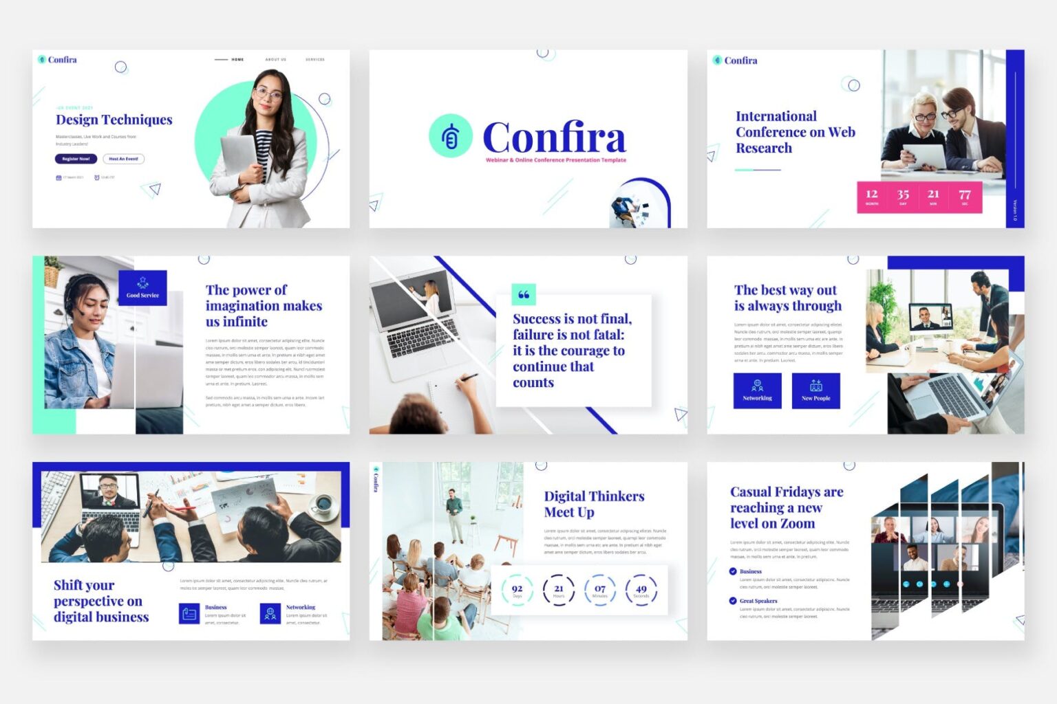CONFIRA - Webinar Powerpoint Template – MasterBundles
