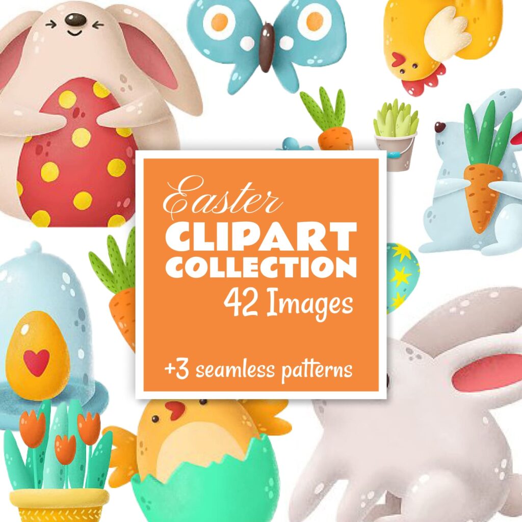 40%Off Easter Clip Art Collection – MasterBundles