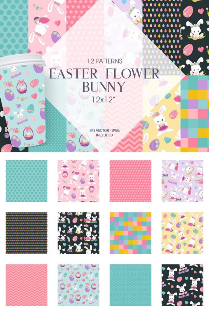 Easter Flower Bunny – MasterBundles