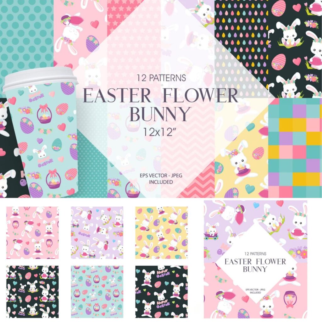 Easter Flower Bunny – MasterBundles