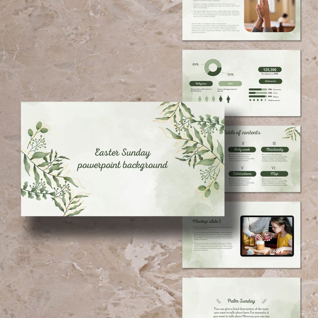 Easter Sunday Powerpoint Background – MasterBundles