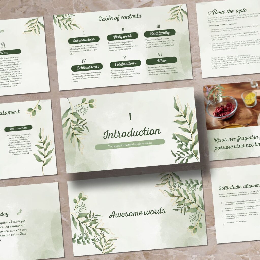 Easter Sunday Powerpoint Background – MasterBundles