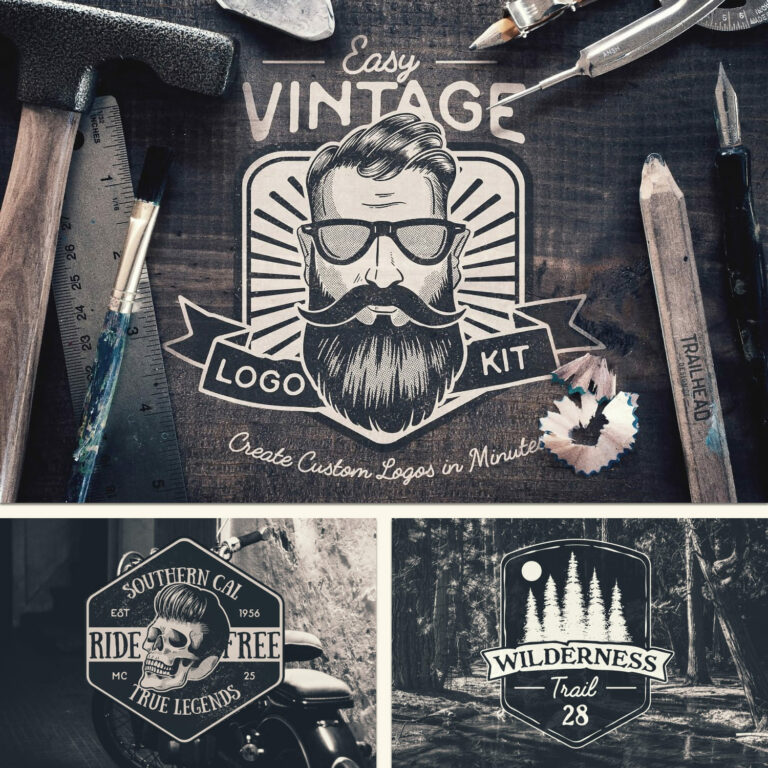 Easy Vintage Logo Creation Kit – MasterBundles