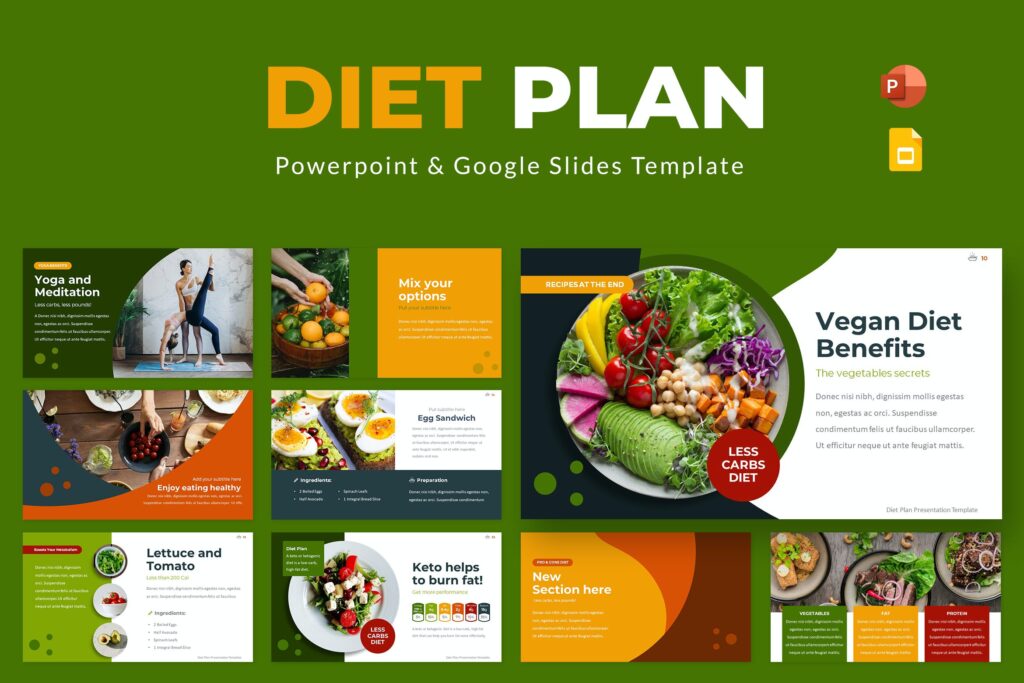 Diet Plan Powerpoint & Google Slides Template – MasterBundles