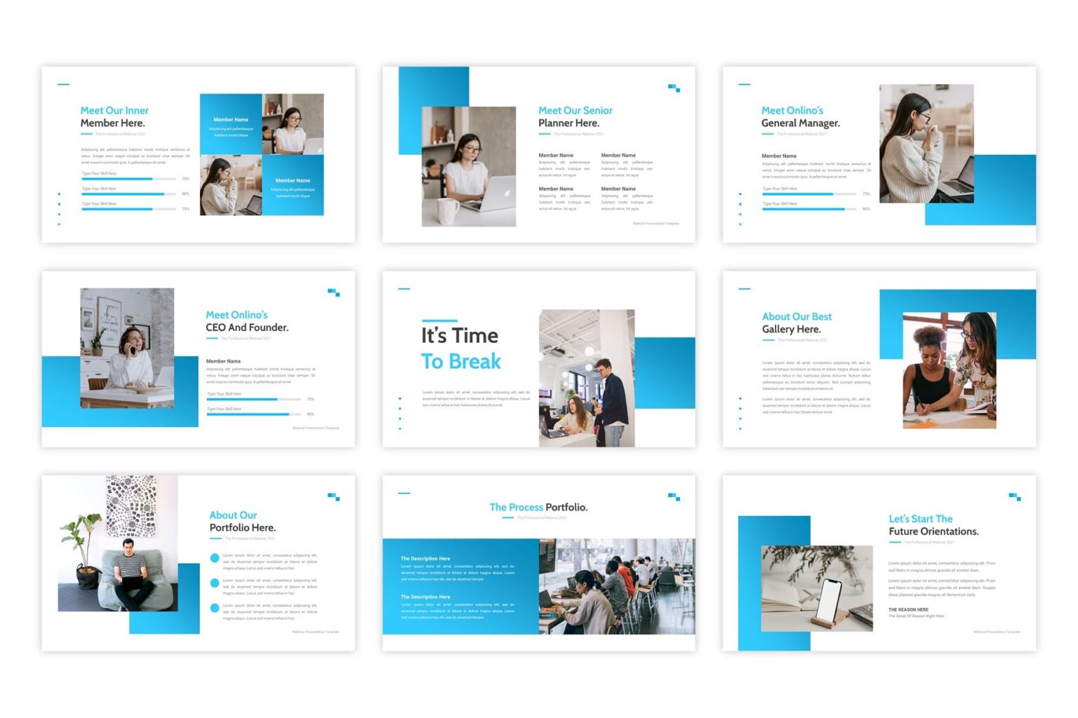 Onlino - Webinar Business PowerPoint Template – MasterBundles