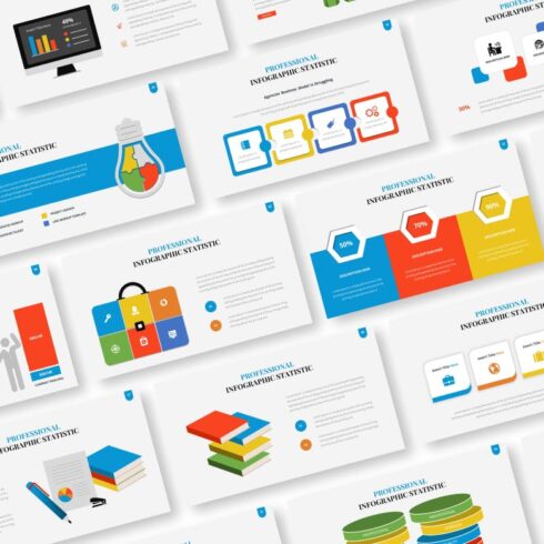 Professional Statistic Infographic PowerPoint Template – MasterBundles