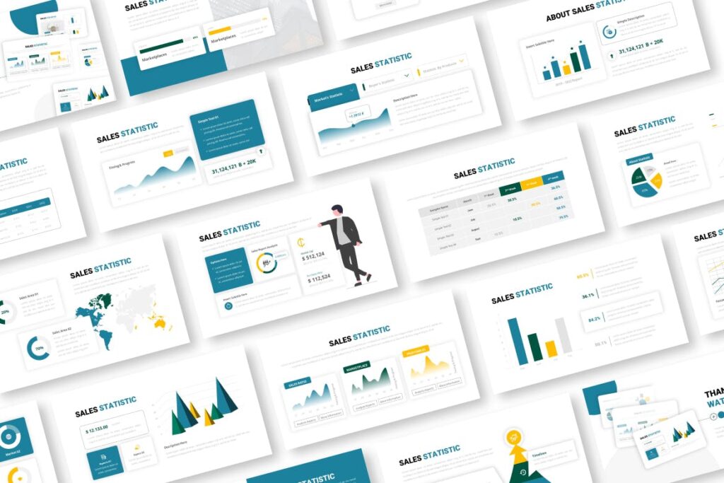 Sales Statistic Powerpoint Presentation Template Masterbundles