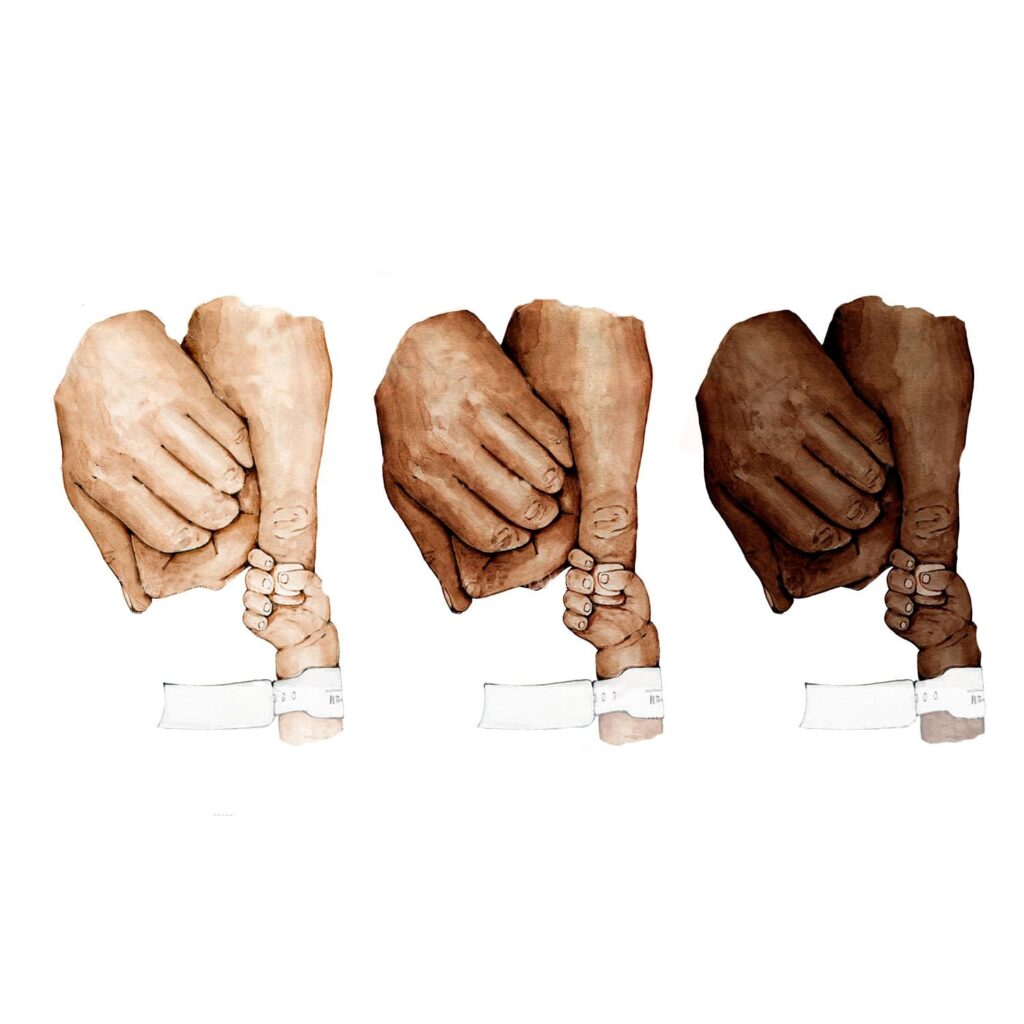 Family Preemie Baby Holding Hands – MasterBundles