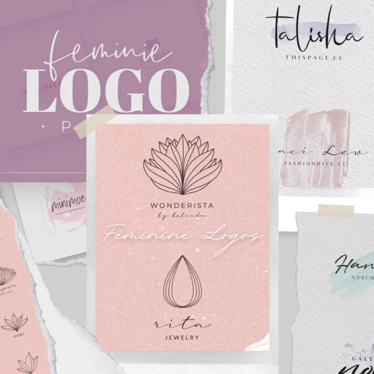 120+ Feminine Logos — Big Bundle – MasterBundles