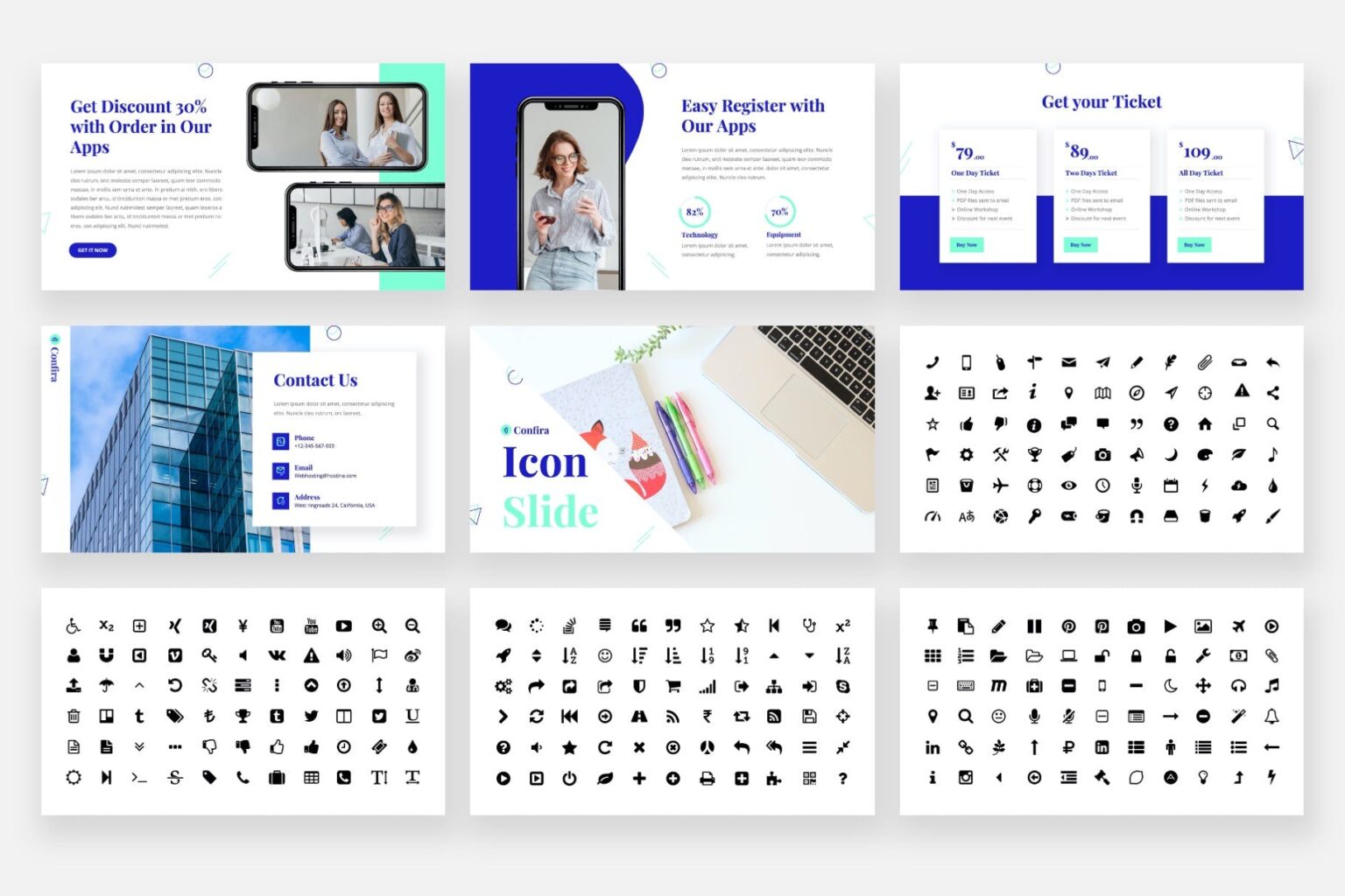 CONFIRA - Webinar Powerpoint Template – MasterBundles