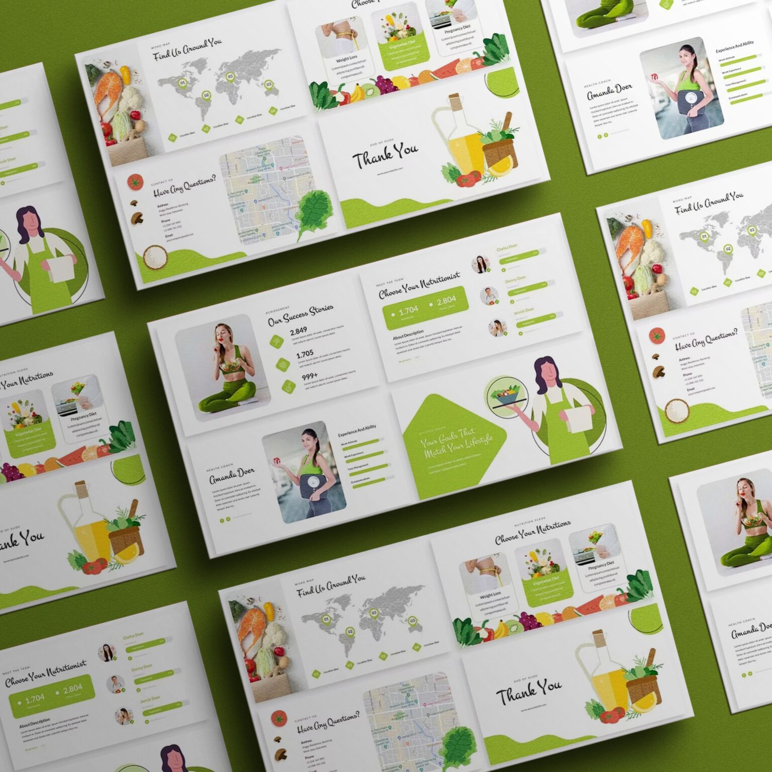 Fitmeal - Vegetarian Powerpoint Template – MasterBundles