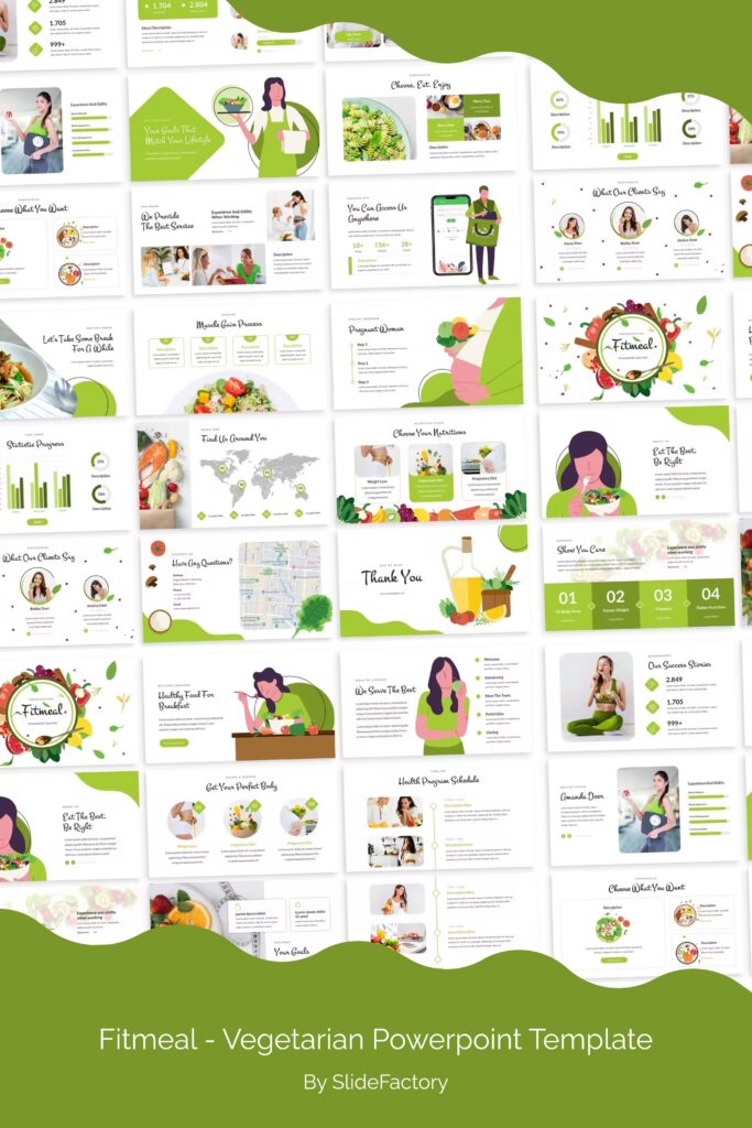 Fitmeal - Vegetarian Powerpoint Template – MasterBundles
