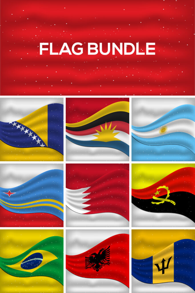 Independence day flag Bundle Vector Template design - MasterBundles