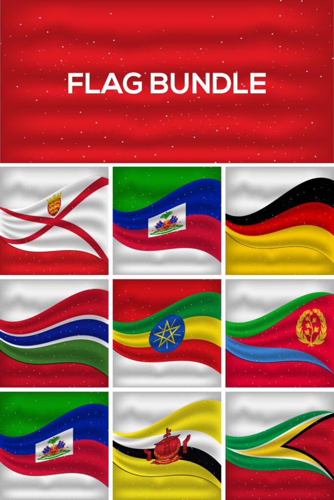Independence day flag Bundle Vector Template design - MasterBundles