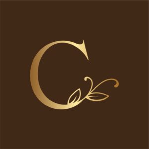 Floral Logo Design Letter C - MasterBundles