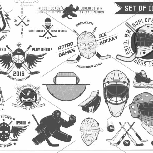 24 In 1 Ice Hockey Design Elements – MasterBundles
